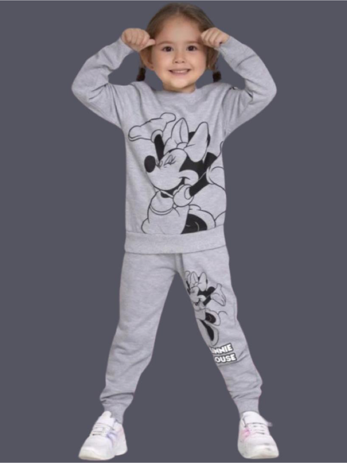 GREY MINNIE MOUSE FLEECE TRACKSUIT – miniminions.pk