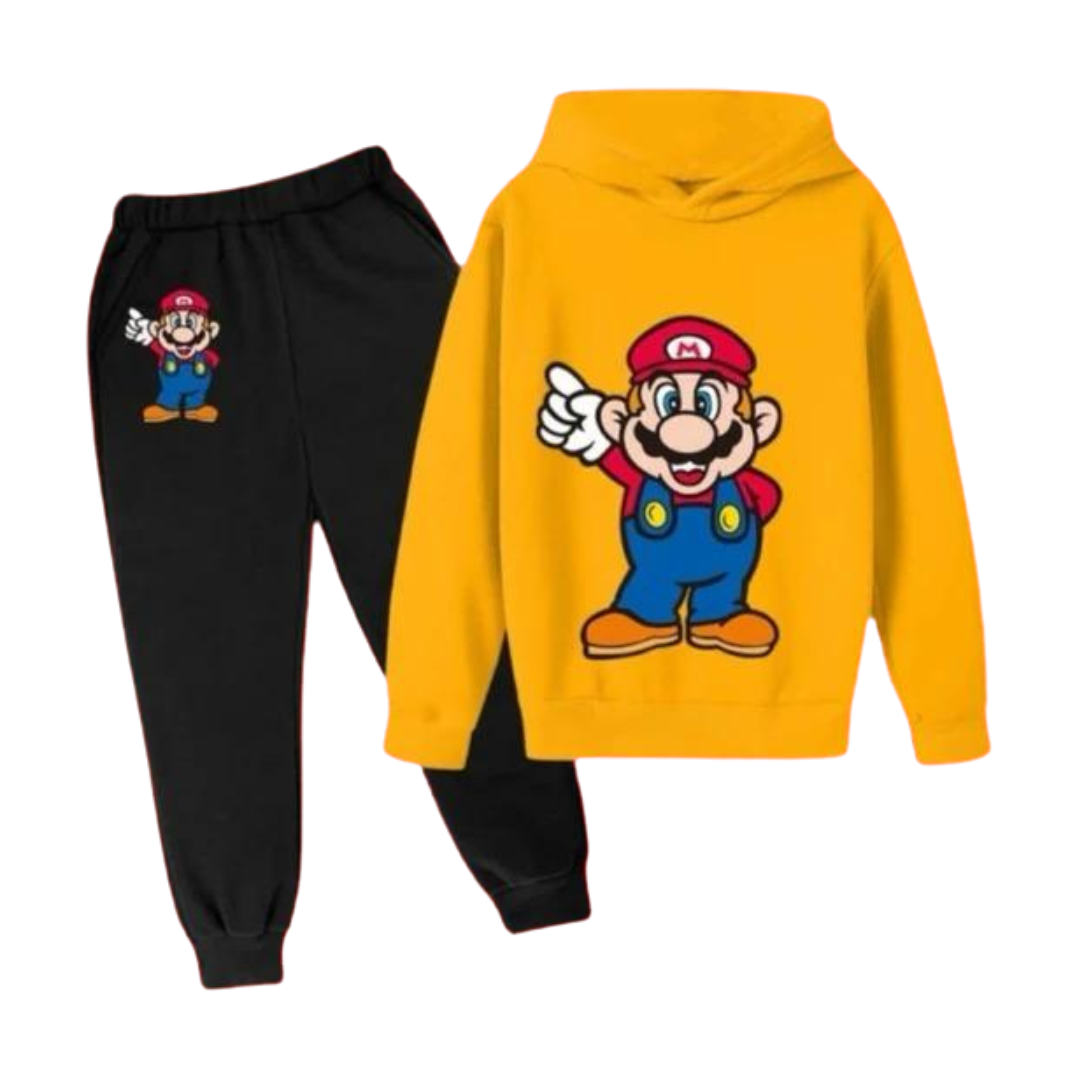 MARIO FLEECE HOODIE TRACKSUIT – miniminions.pk